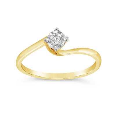 10K Yellow Gold 0.10CT Diamond Promise Ring | Ben Moss Jewellers