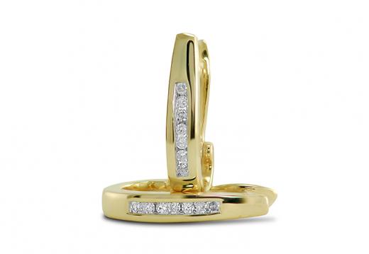10K Yellow Gold Diamond Infinity Earrings Ben Moss Jewellers